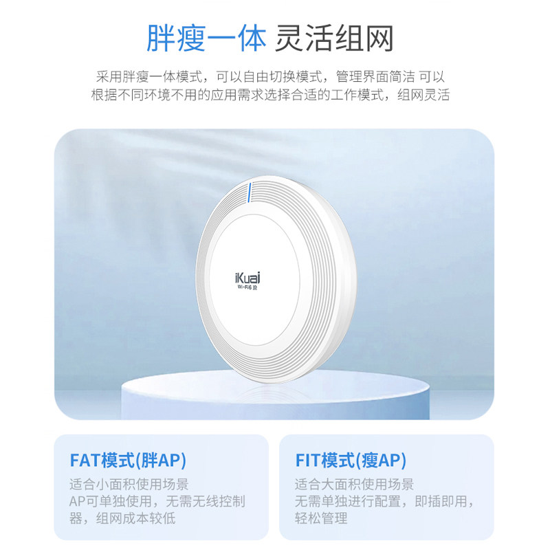 iKuai爱快吸顶AP千兆WiFi6路由器：3000兆双频全覆盖，即插即用无死角！-全屋覆盖路由器-淘宝好物网