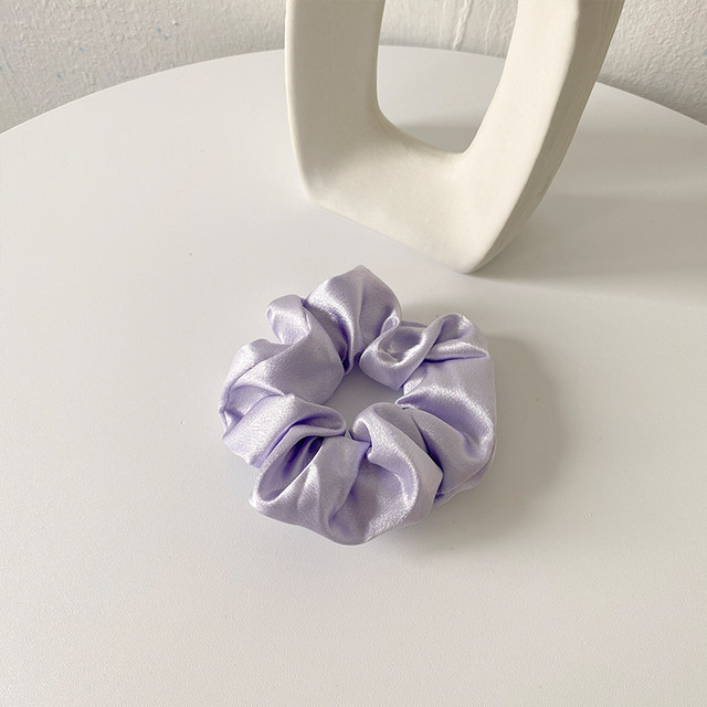 BM large intestine hair ring purple ins French satin fabric hair rope ...