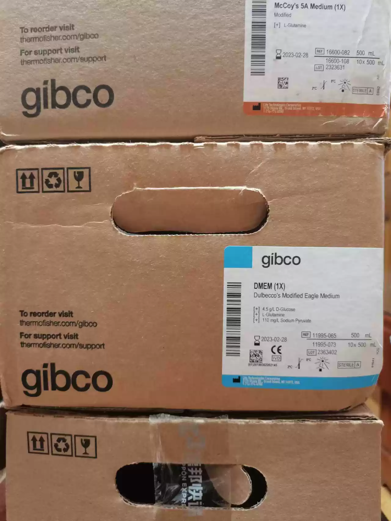 Gibco培養基11995065 DMEM高糖培養基含丙酮酸鈉 500mL 11995-065