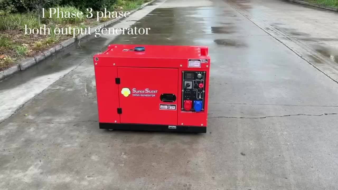 7.5kw 3 Phase Three Diesel Generator 7500 Watt Portable - Buy 7.5kw 3 ...