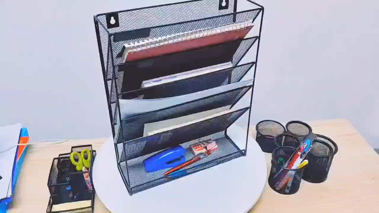 Organizer Baki Surat Dokumen Tempel Dinding 6 Tingkat Set Organizer ...