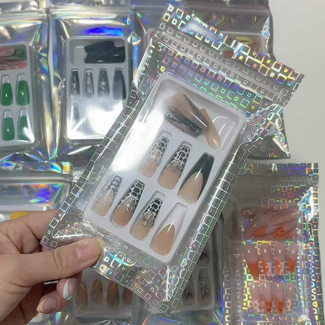 Naixi Nails Factory Middle Ballerina Coffin Pink Lovely Press On Nails ...