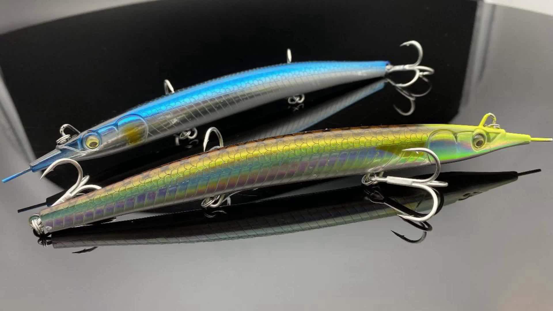 13cm 18.5g Pencil Crank Minnow Bait Animated Plastic Hard Blade Vibe ...