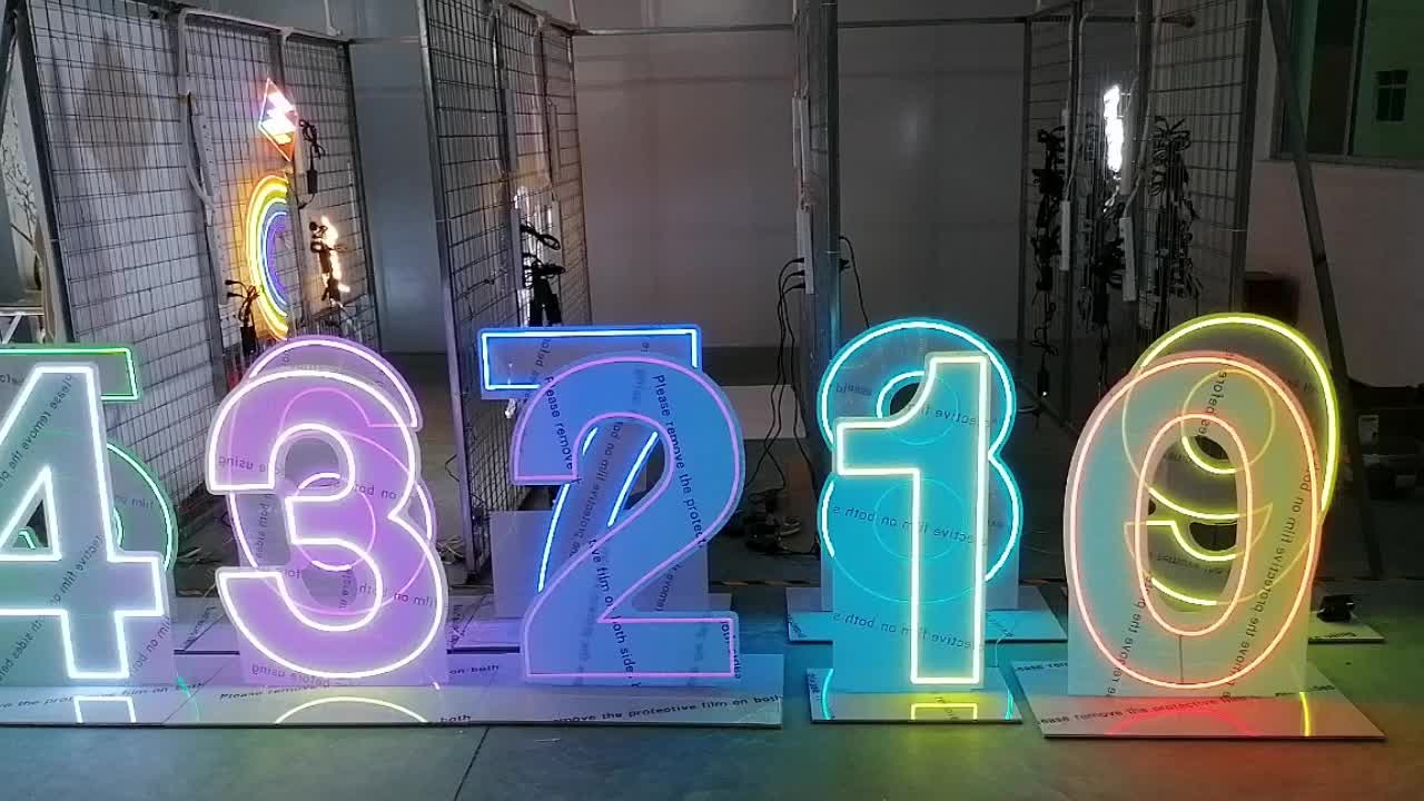 Winbo Free Design Rgb Neon Led Numbers Signs Standing And Hang ...