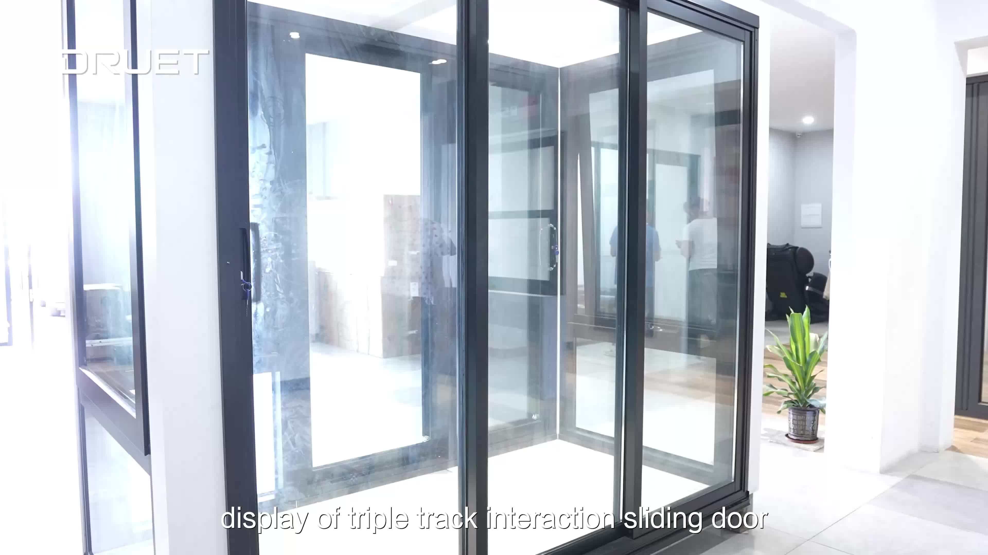 Manual Telescopic Bathroom Sliding Door 6mm Glass Sliding Doors Interior For Living Room Patio ...