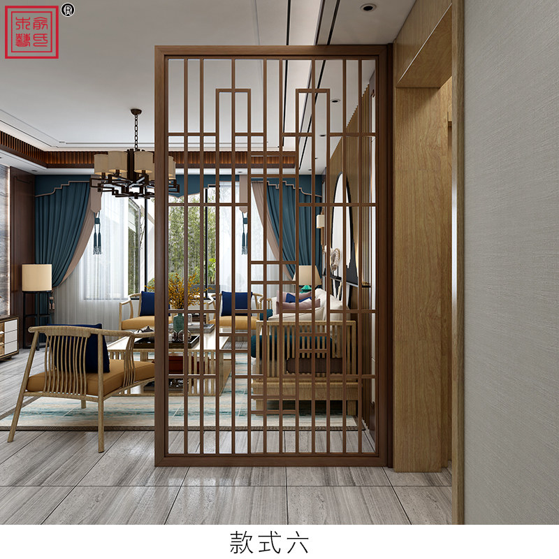 [USD 51.07] Dongyang wood carving new Chinese screen partition Living ...