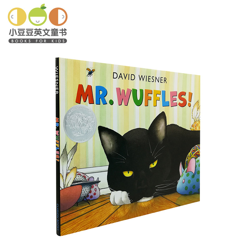 小豆豆英文童書 正版英文原版繪本 Mr.Wuffles!華夫先生精裝4-8歲 凱迪克大獎作品 兒童原版英語繪本書 幼兒英文故事書 貓故事