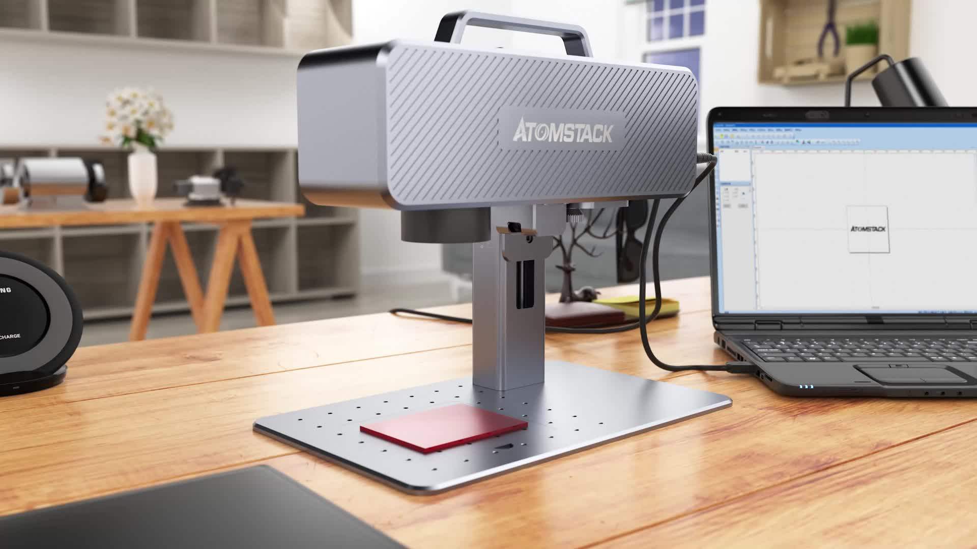 Atomstack Fiber Laser Marking Machine M4 High-precision Metal Nameplate ...