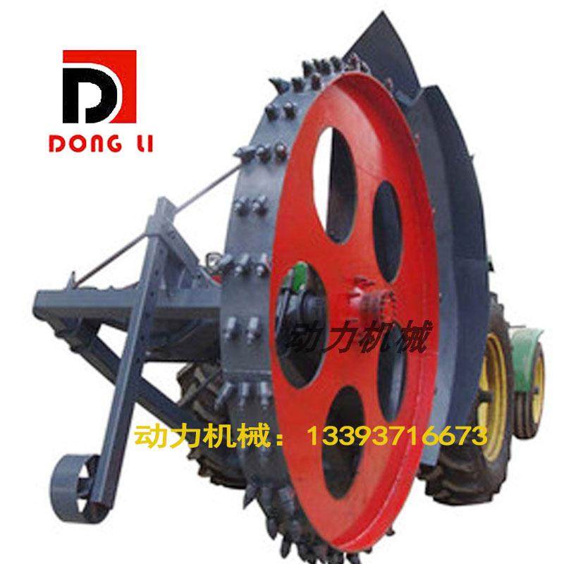 Large small chain strip type agricultural digging ditch machine cement ...