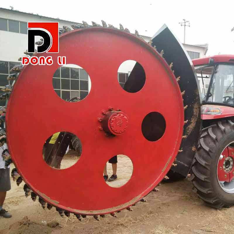 Large small chain strip type agricultural digging ditch machine cement ...