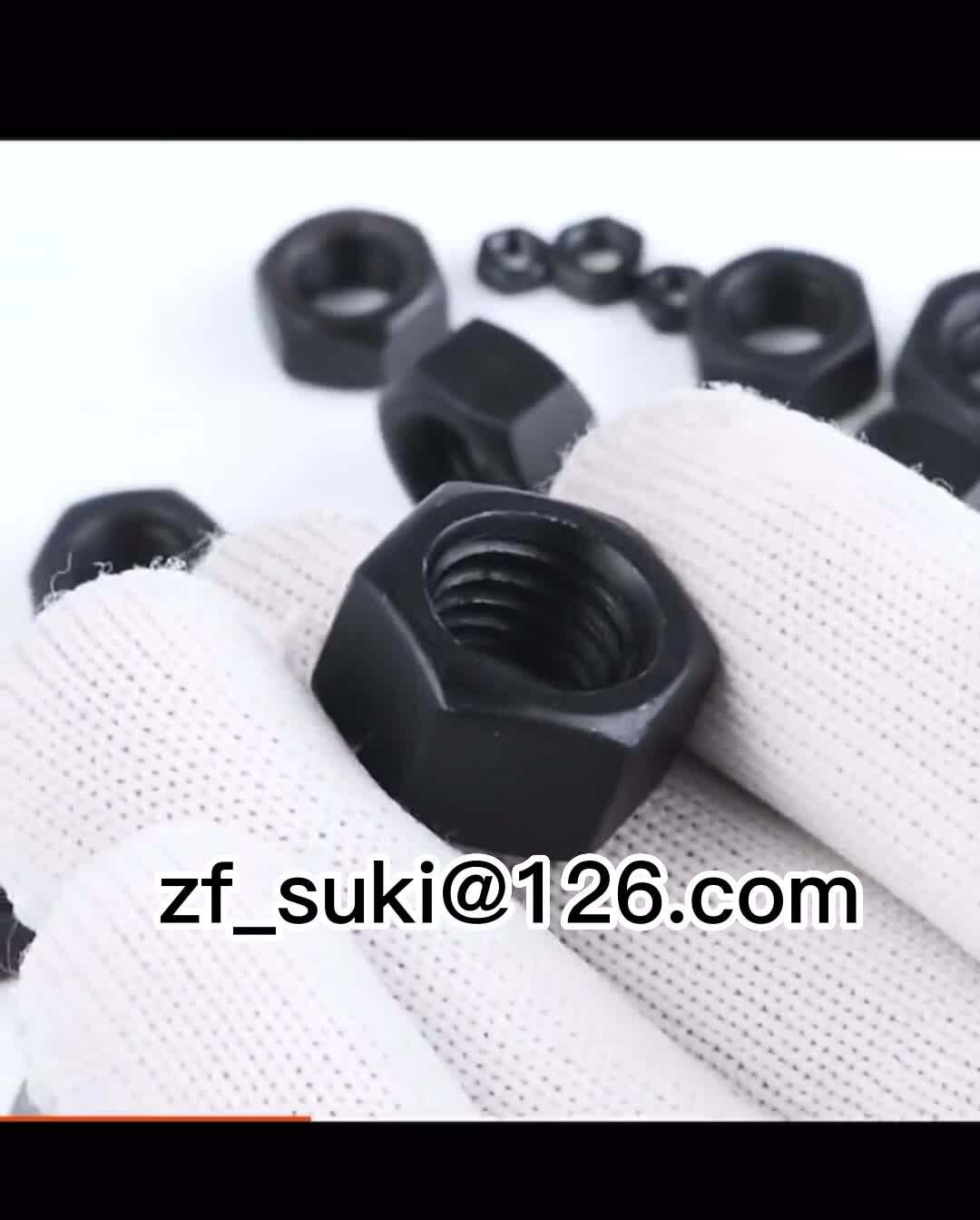 Din 934 Asme/ansi 18.2.2 Grade 8 Heavy Black Hexagon Nut Galvanized Hex ...