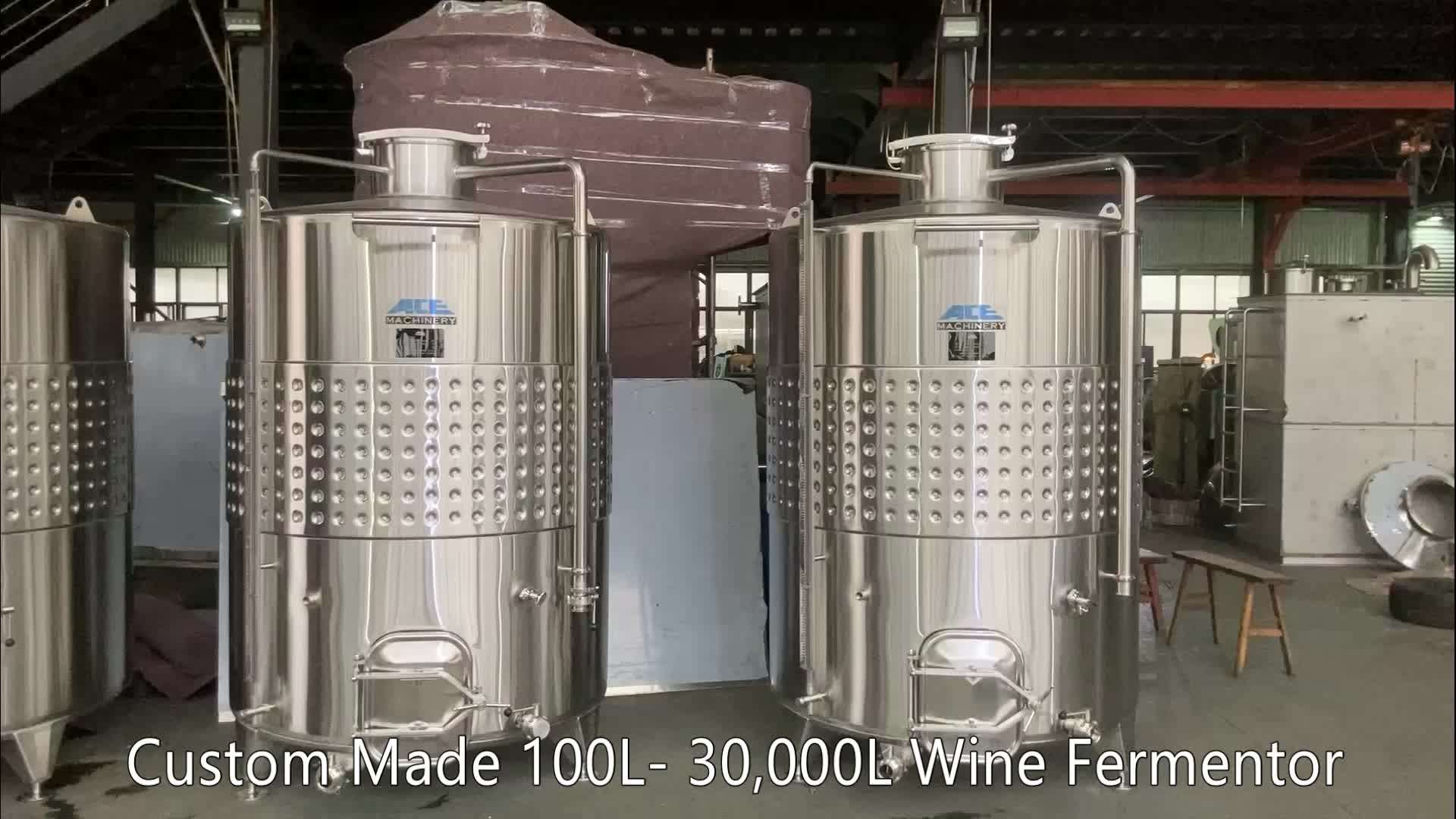 Variable Capacity Jacketed Tanks 5000l Fermentation Tank For Wine - Buy ...