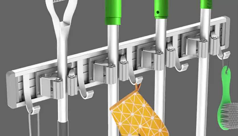 Heavy Duty Stainless Steel Tool Organizer Kitchen Accessories Broom ...