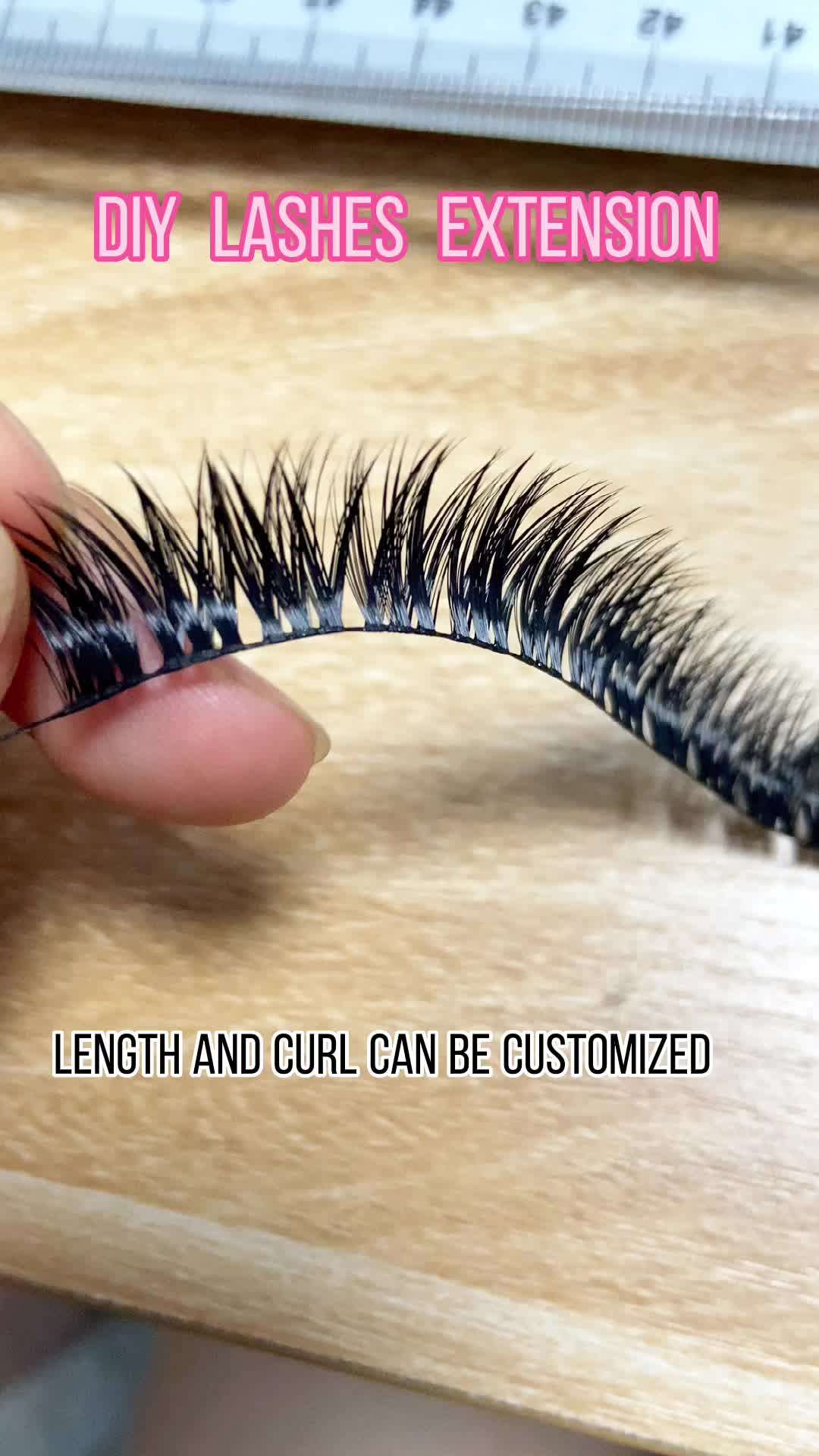 Diy Lash Extension Kit Individual Cluster Eyelashes Grafting Fake ...