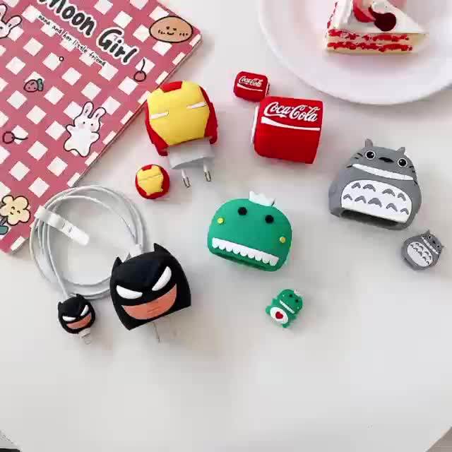 Cute Cartoon Cable Protector Cable Holder Phone Cord Protector For ...
