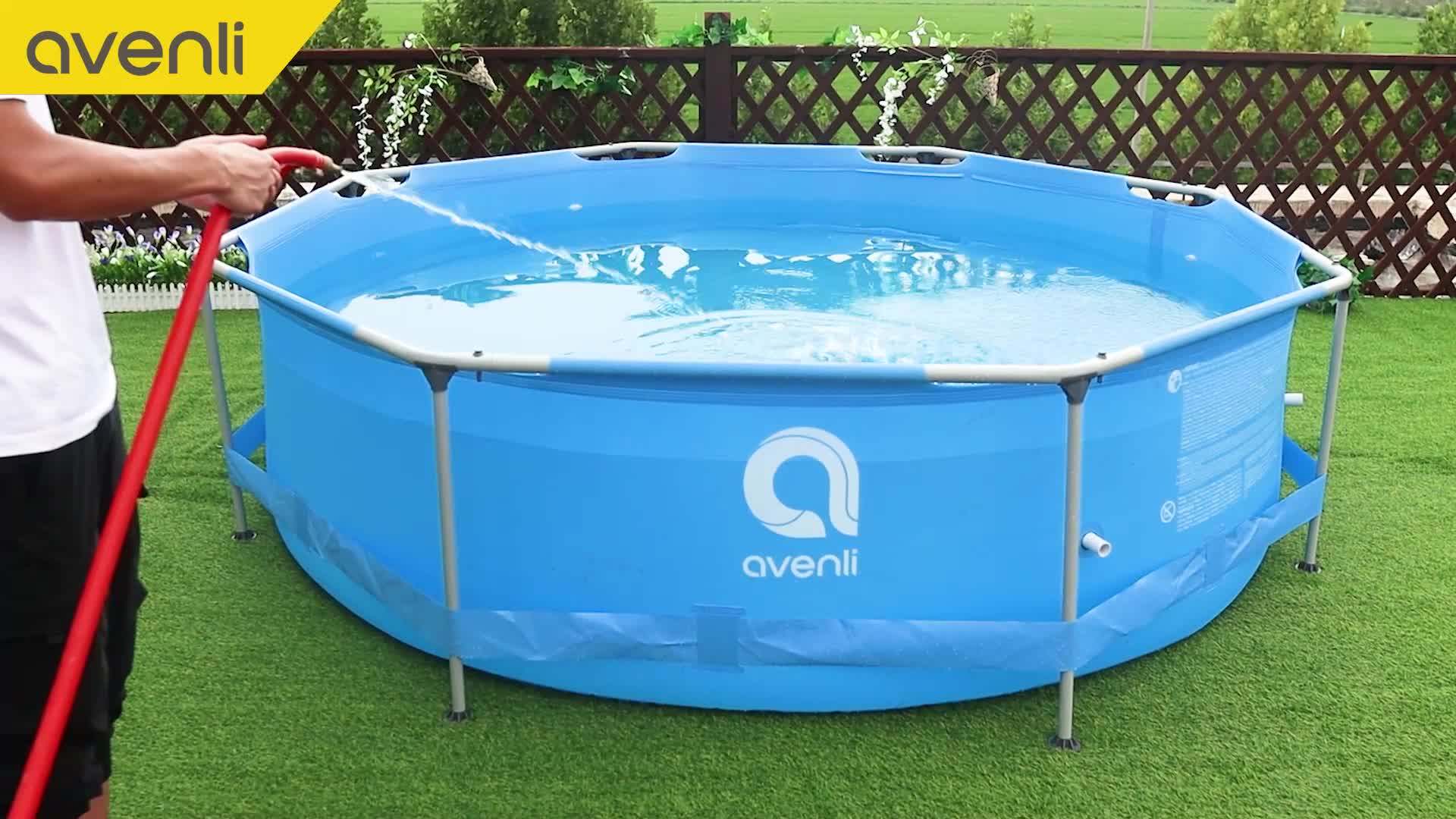Jilong Avenli 17800 Round Steel Frame Swimming Pools 4.20m*84cm Pools ...