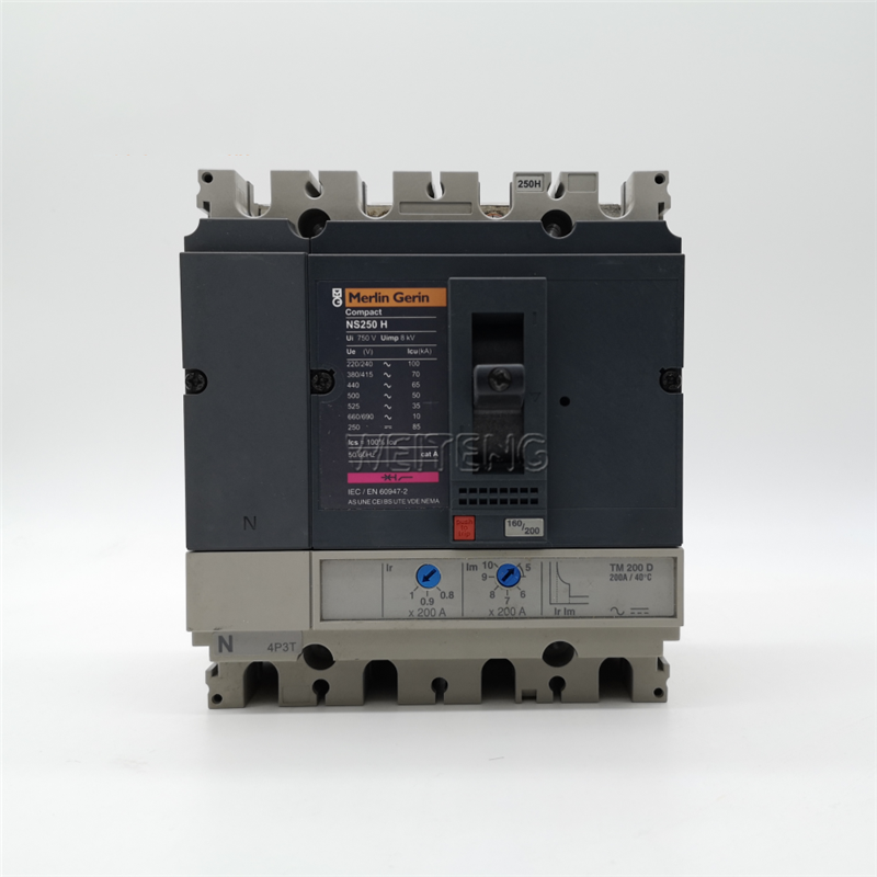 9年老店 Merlin Gerin NS250H 三相四線塑殼斷路器200A空氣開關4P