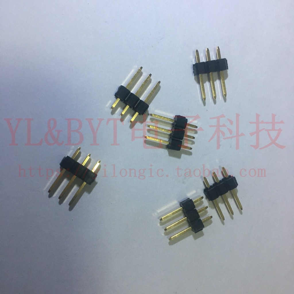 HDR1X3 单排直插针 2.54mm Header 3-Pin 3芯单排排针
