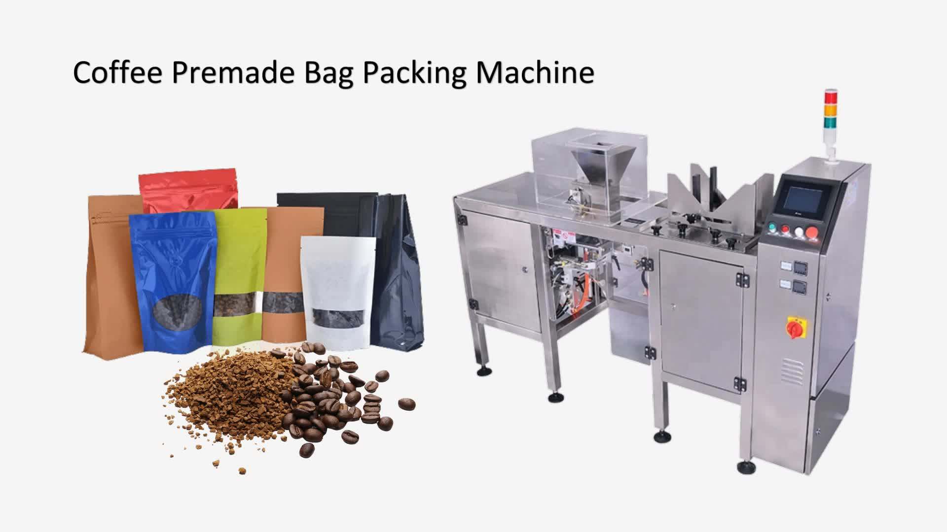 Weigh And Fill Machine Coffee Bean Smart Linear Weigher Doypack Packing Machine Packaging Line ...