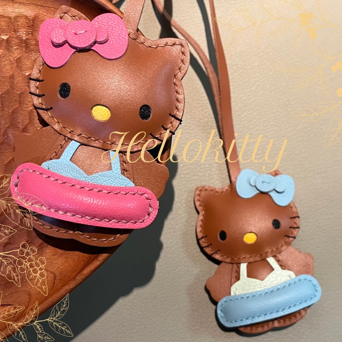 手工皮具DIY：打造独一无二的夏威夷黑皮Kitty猫车包挂件钥匙扣，解锁创意生活新方式！-磁吸-淘宝百科网