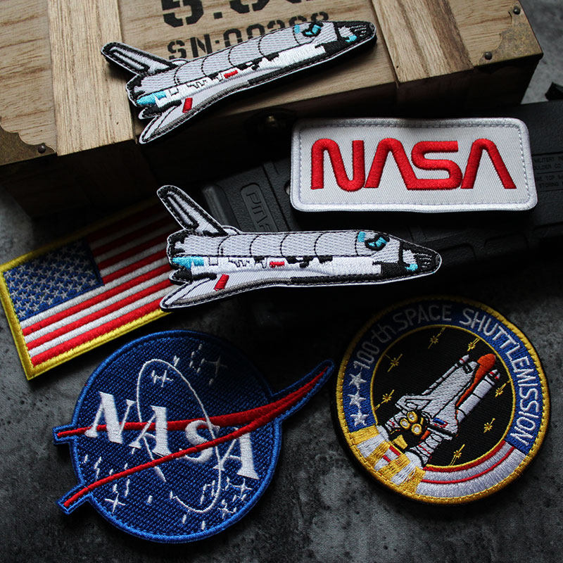 NASA NASA Space Agency Embroidered velcro armband Outdoor personality badge