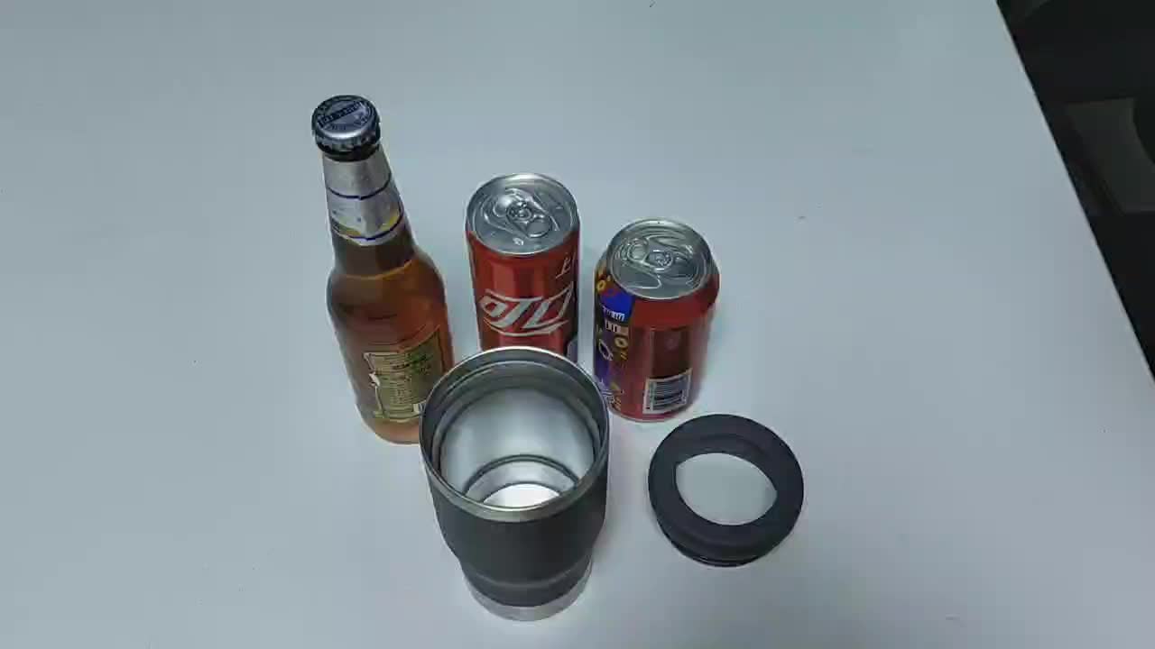 12oz Insulated Beer Can Holder Vacuum Stainless Steel 355ml Slim Drink Can Cooler Cup With ...