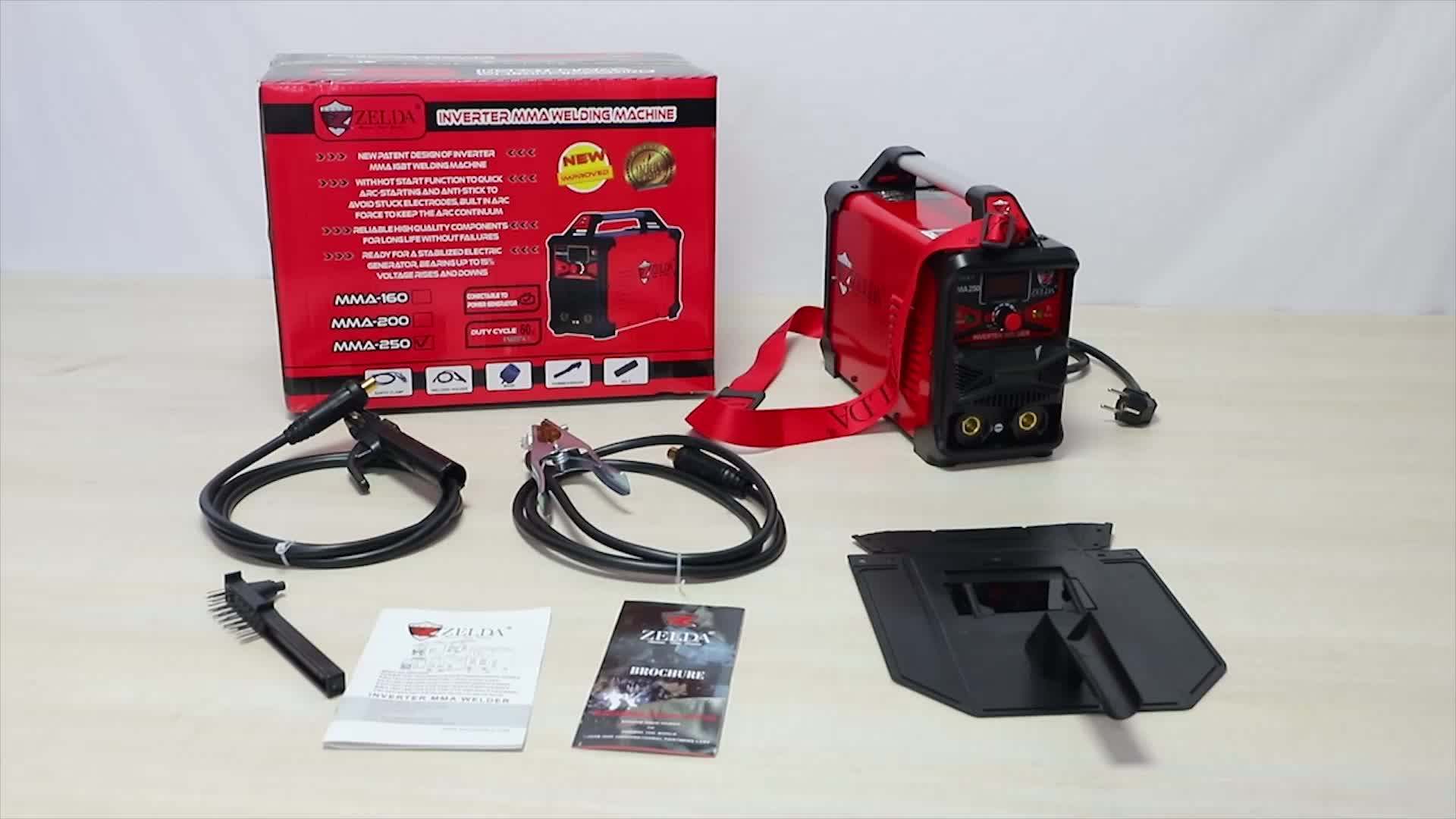 100% Duty Cycle Soldador Inverter Electrode Welding Plant 250amp Mma ...