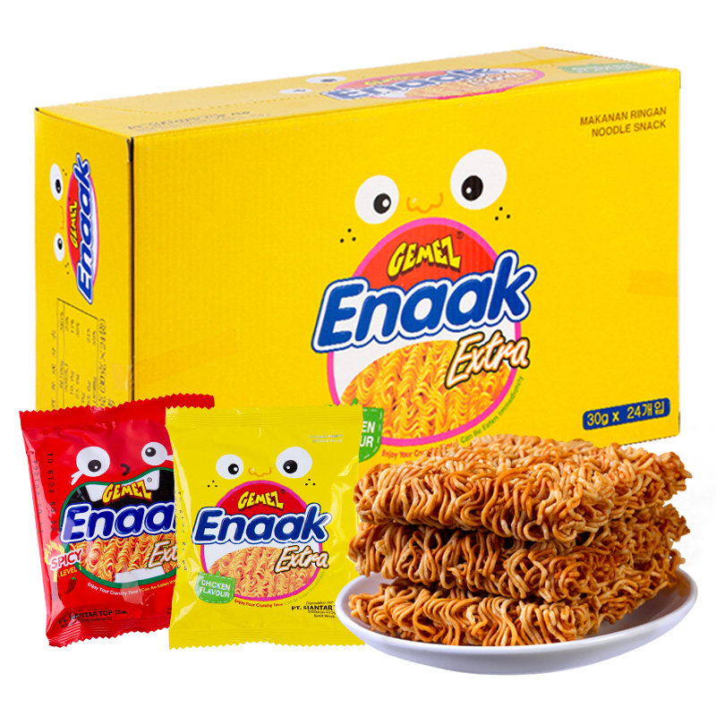 Indonesian imports GEMEZ ENAAK chicken simply noodles hot dry snack ...
