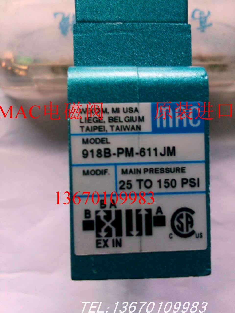 MAC Solenoid valve 916B-PM-611JB PP-871JM 918B-PM-501BA 591JD CA JA JJ