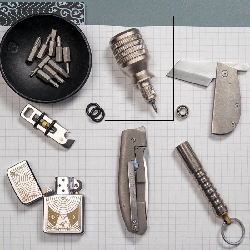 Small steel gun titanium alloy modular multifunctional palm screwdriver ...
