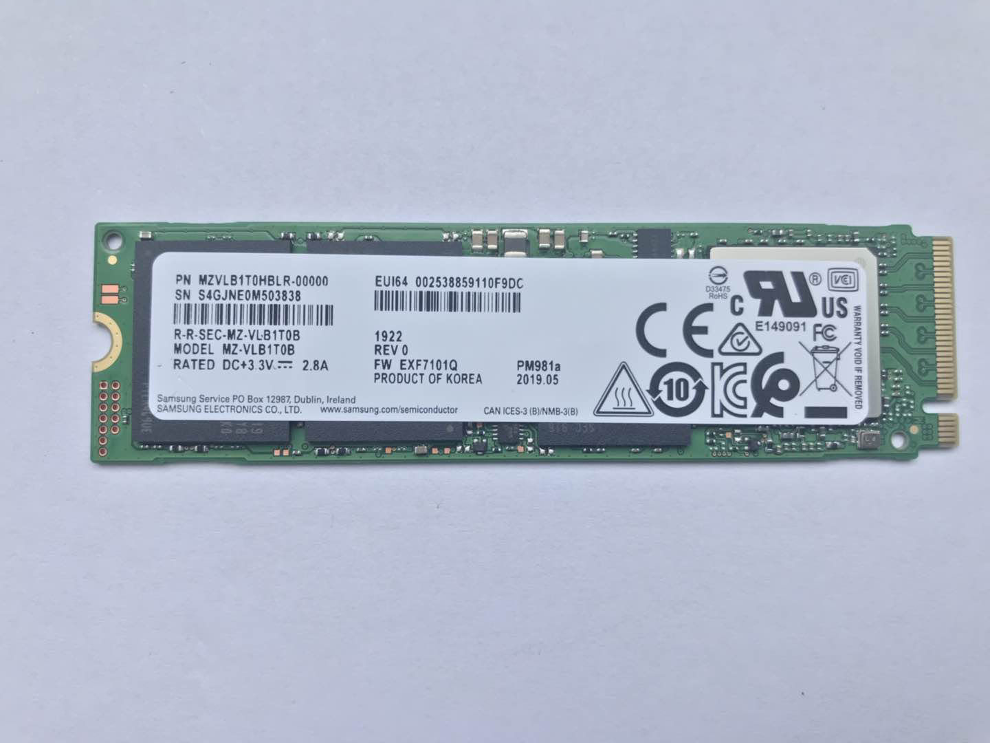 SAMSUNG SSD M.2 PM981A 256GB 512GB Internal Solid State Drives M2 NVMe ...
