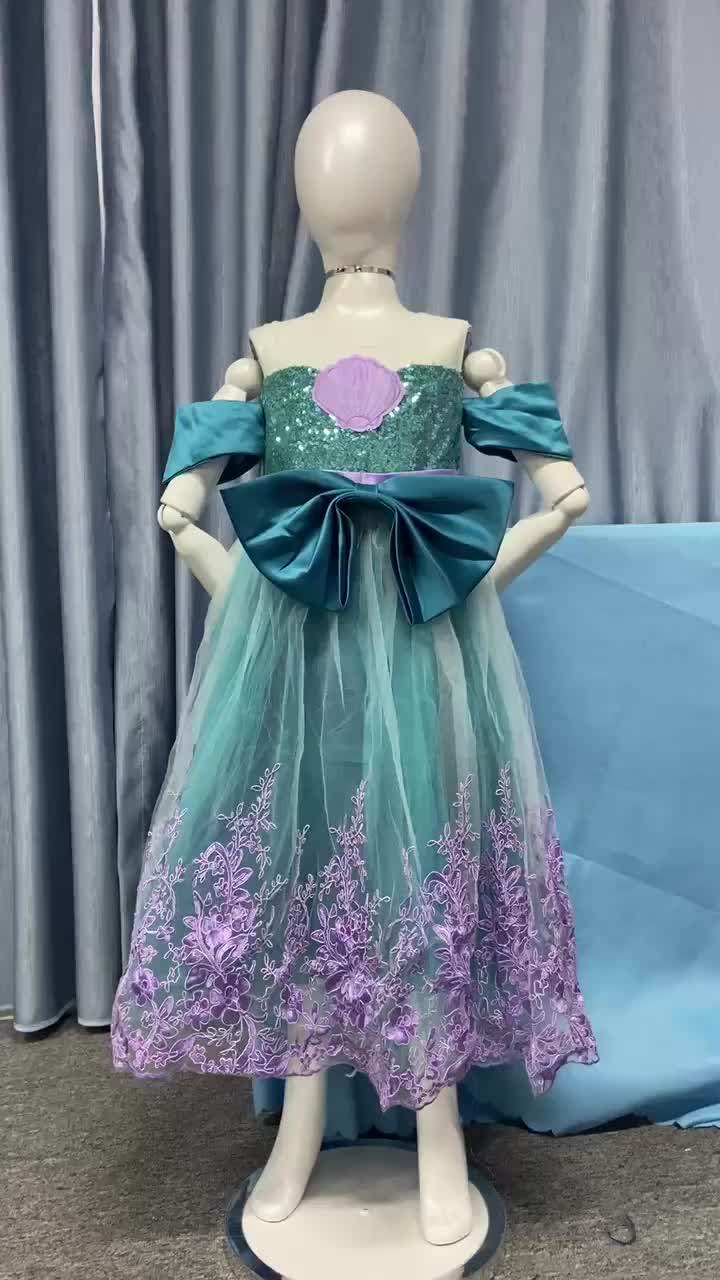 Little Girl Mermaid Costume Princess Dresses Up Ariel Costumes Girls ...