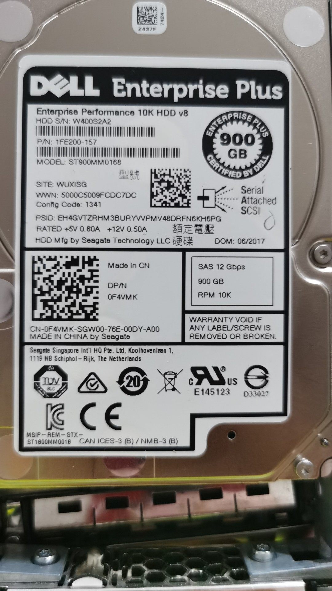 DELL SC200 SC220 SC4020 SC5020 儲存硬碟 900G 10K 12Gb 0F4VMK-Taobao