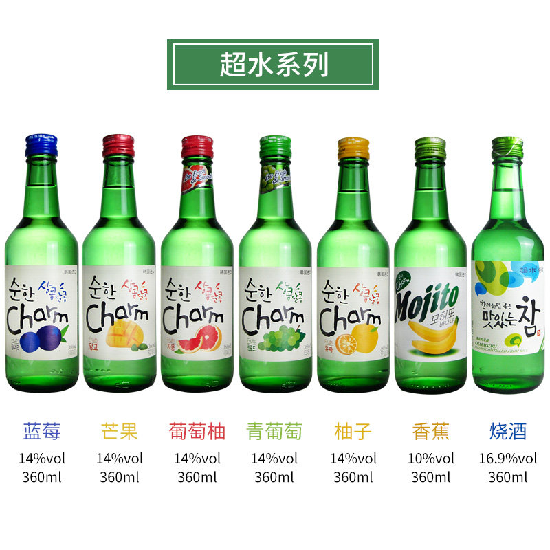 [USD 67.28] Korean imported fruit flavoured soju sake super fruity ...