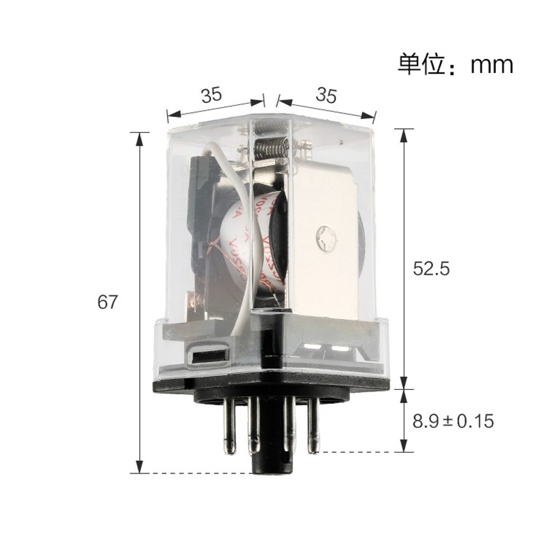 德力西小型中间继电器JTX-2C JTX-3C 8 11圆脚DC24V AC220V AC380-阿里巴巴