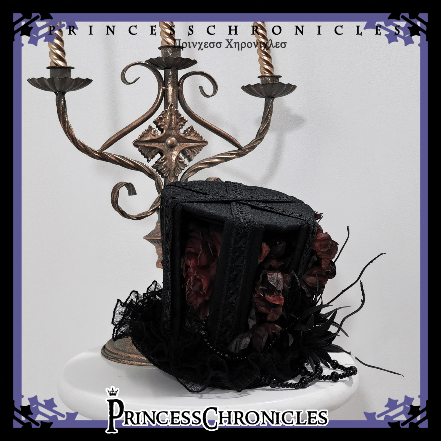 Red and black 4.0 retro dark lolita prince hat: where elegance meets ...