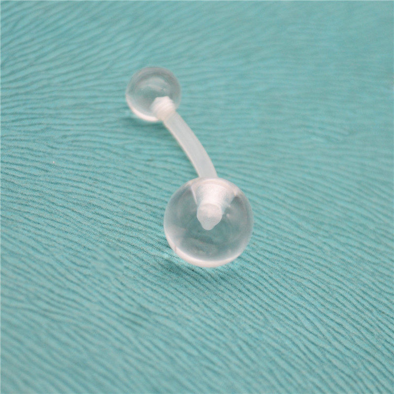 [USD 6.88] UV hypoallergenic plastic transparent invisible umbilical ...