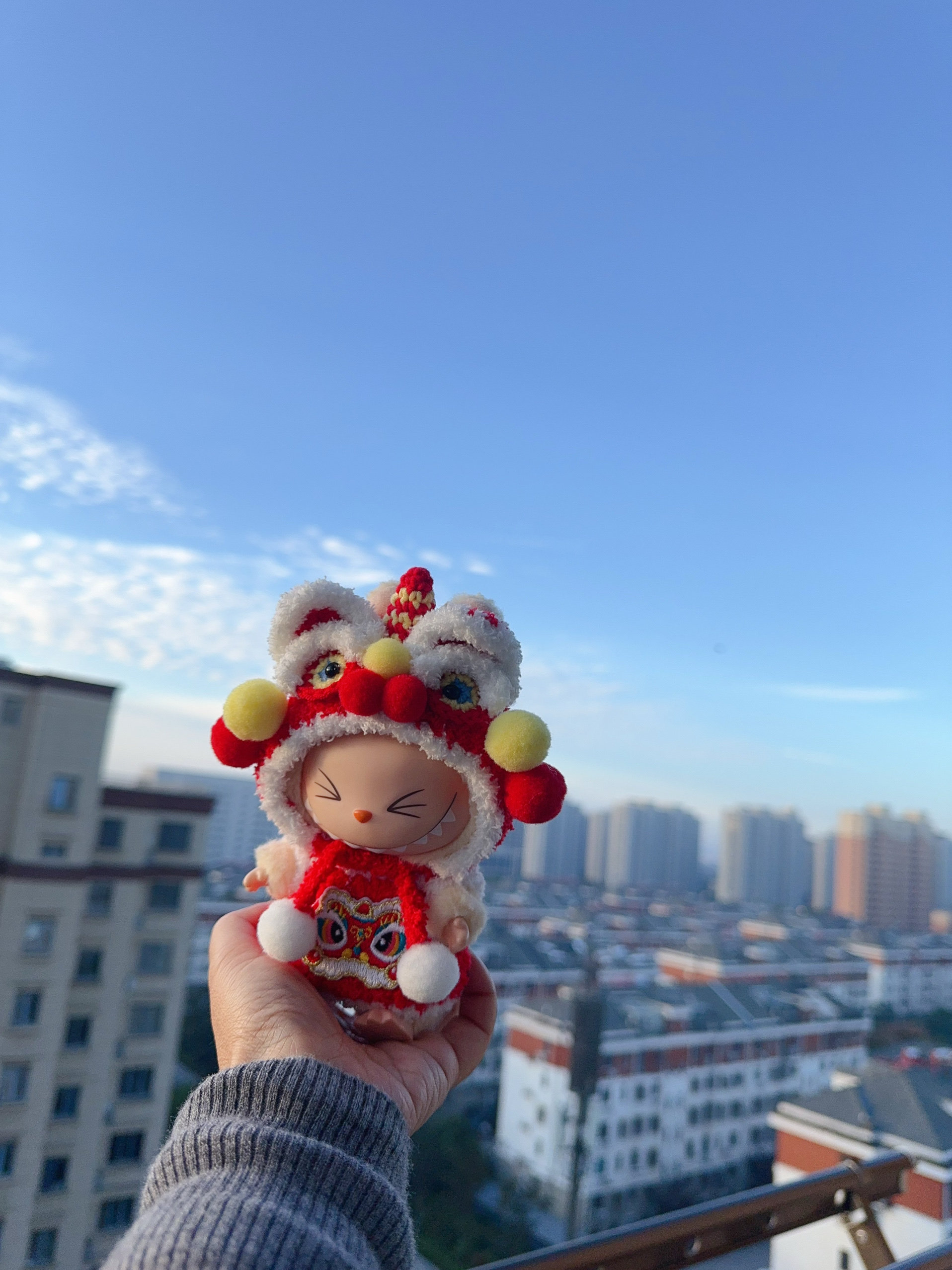 Macaro handmade labubu pendant, how to choose new year lion awakening ...
