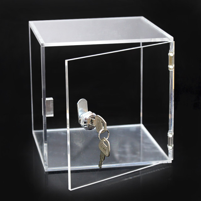 Customized transparent acrylic box with lock dust -proof display ...