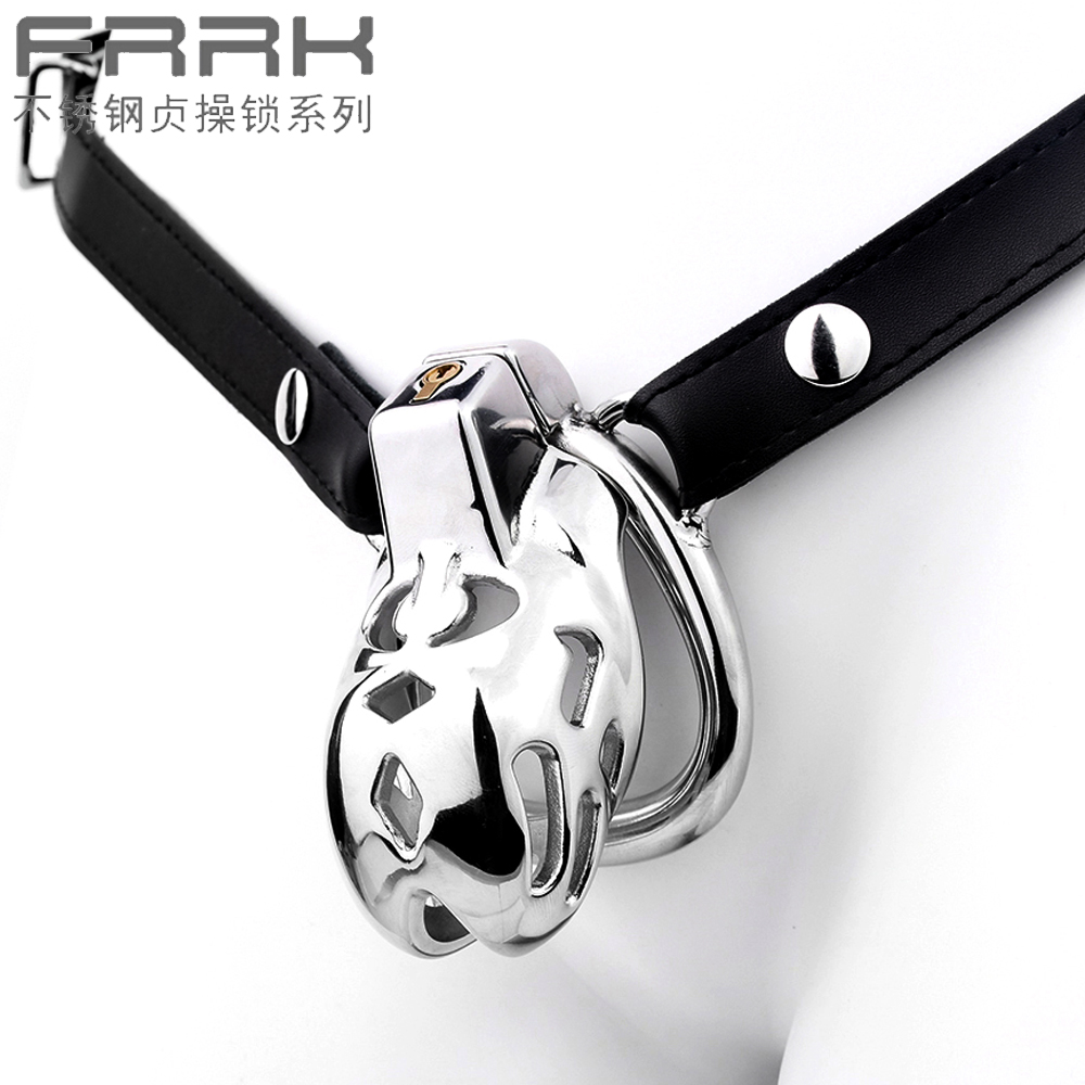 FRRK辅助带CB锁眼镜蛇金属贞洁器男士贞操锁阴茎笼禁欲SM情趣玩具