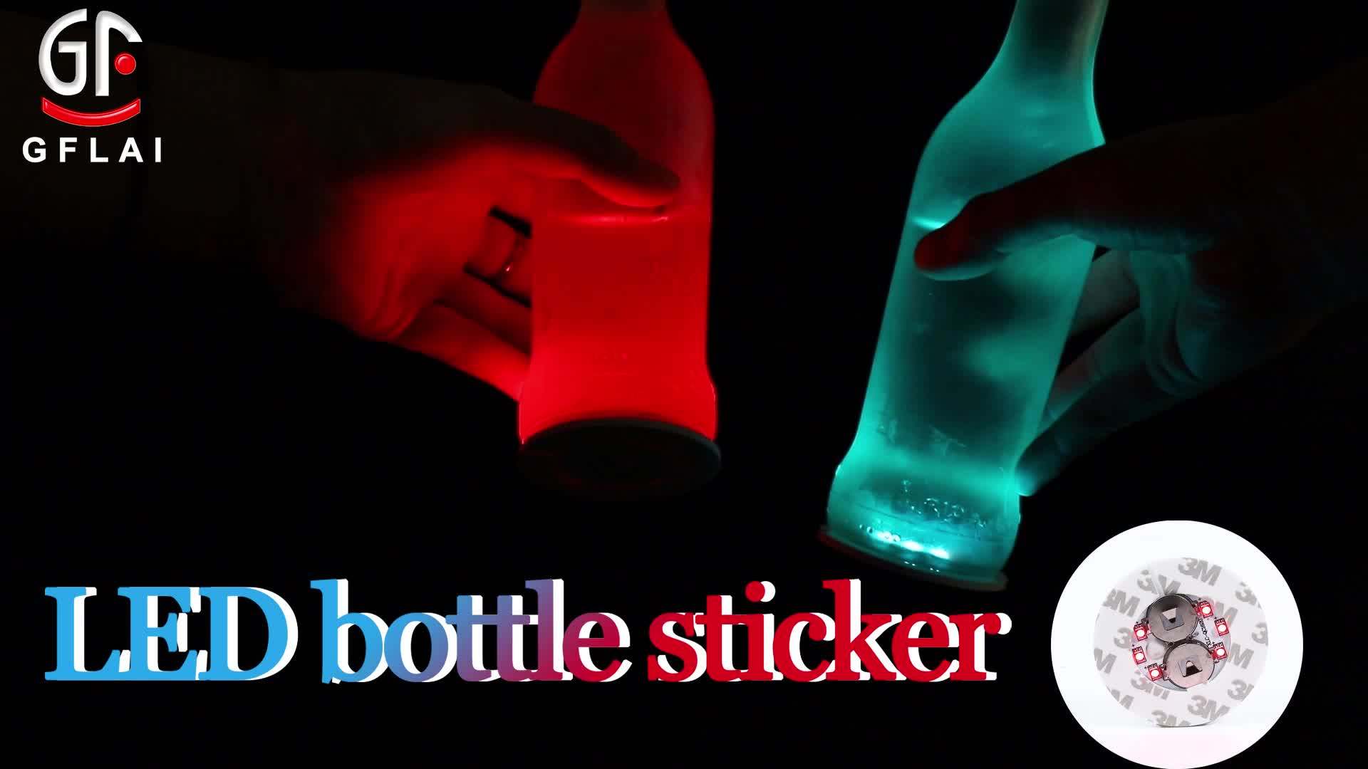 Led Coaster Bottles Stickers Light Flashing Bar Sticker For Decor ...