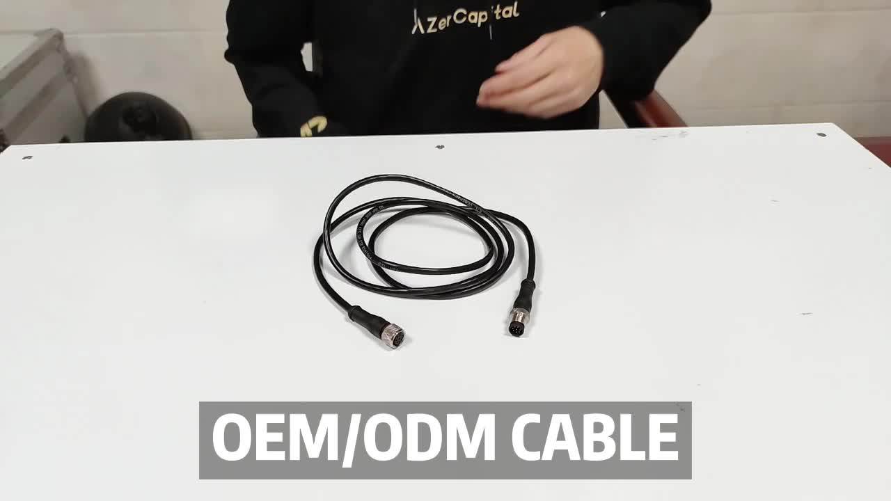 Ip67 M5 M8 M12 M16 Moulding Cable Connector M8 3 Pin Connector With 5 ...