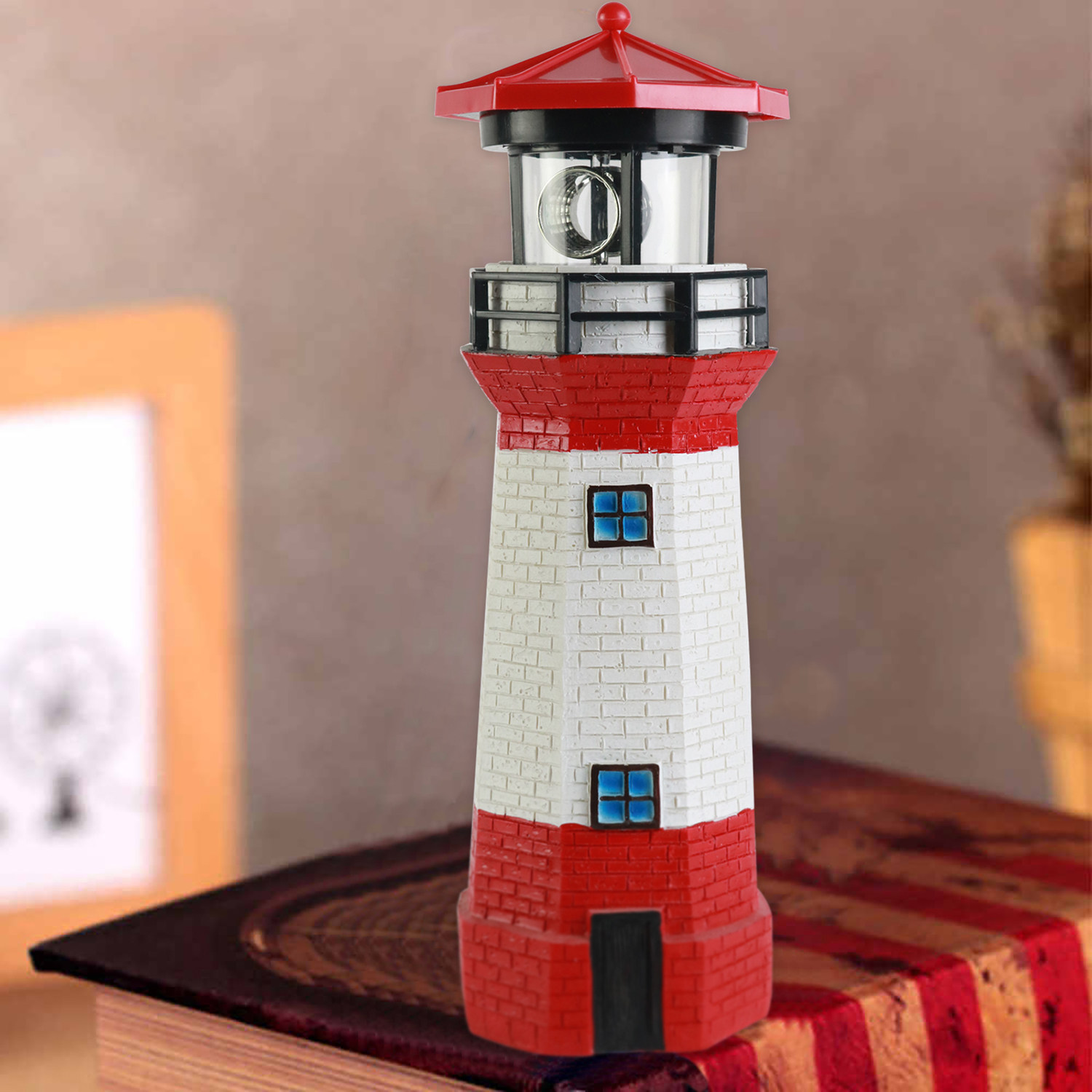 Solar Ornaments, Luminous Rotating Lighthouse, Toys, Lighthouse ...