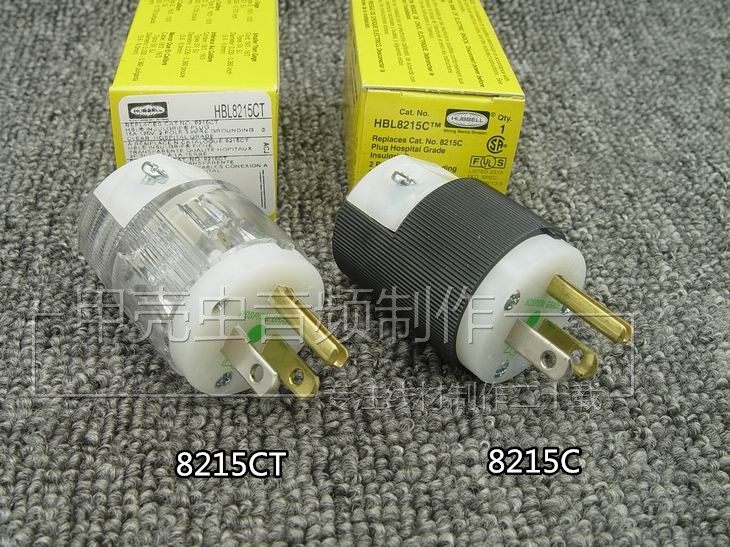 美国HUBBELL荷宝医疗级插头 HBL8215C美标音响电源头原装进口
