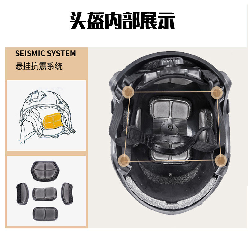 War Wolf FAST SEAL tactical protective helmet MICH2001 explosion-proof ...