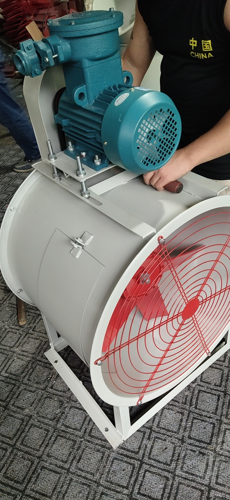 KT40电机外置式轴流风机 KT30工业管道式抽风机 皮带传动国标电机-阿里巴巴