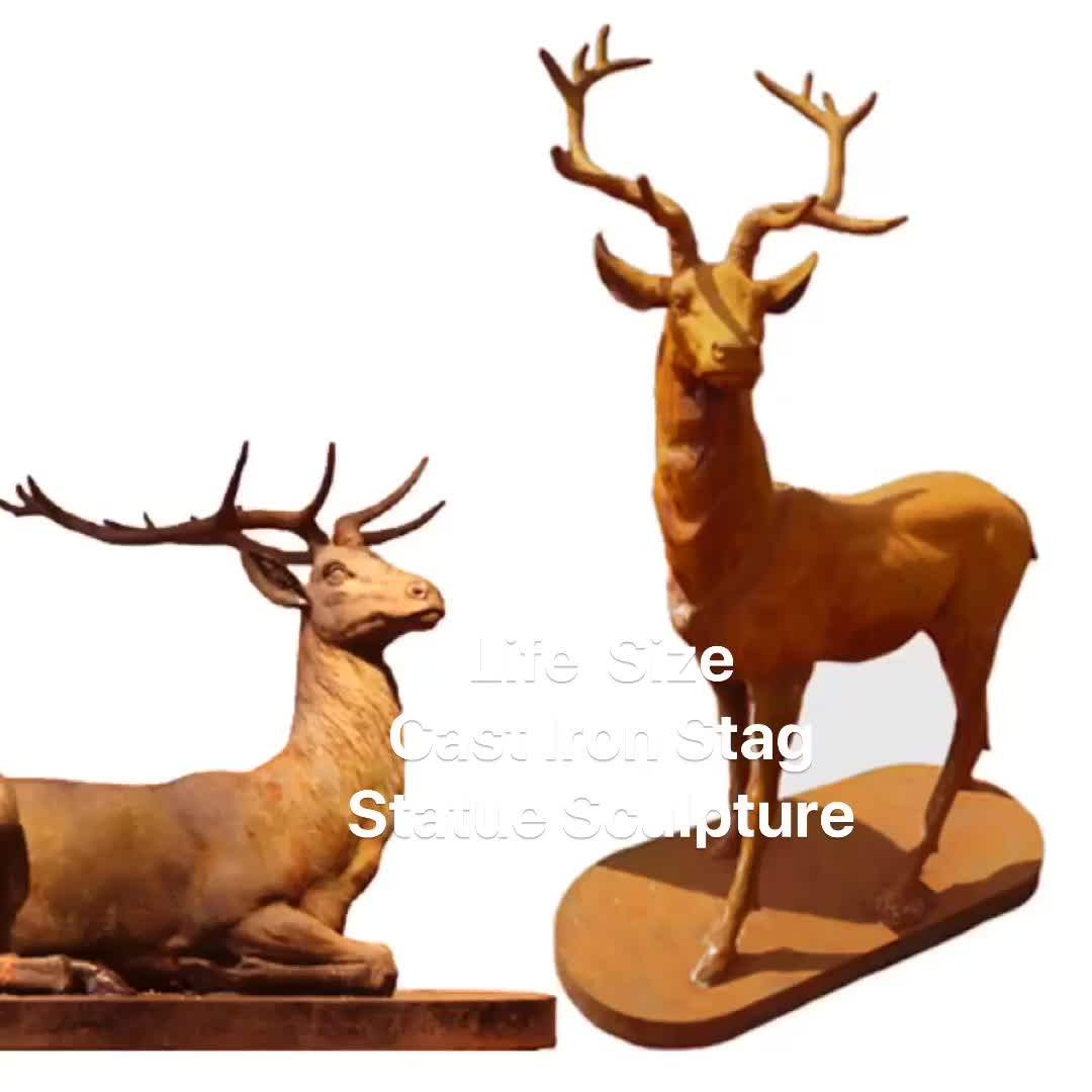 Antique Outside Lawn Ornaments Garden Paired Deer Statues,Outdoor ...