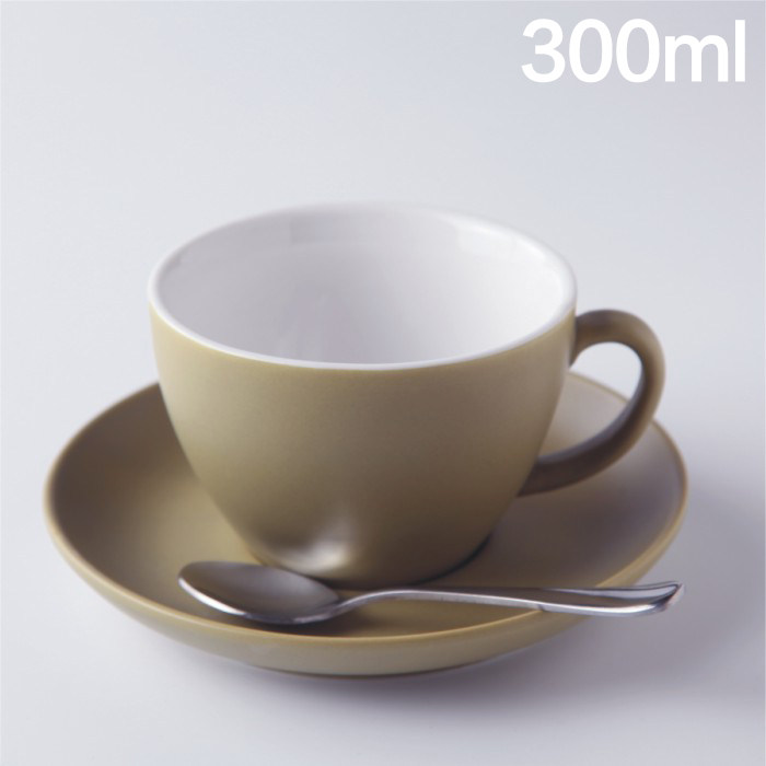 Matte color glazed ceramic coffee cup and saucer European style latte ...