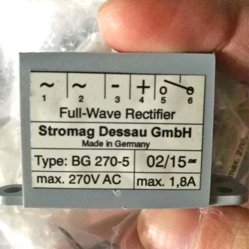 Full Wave Type: BG 270-5 max.270VAC 1,8A Stromag 刹车整流器的工作原理是什么？它适用于哪些应用 ...