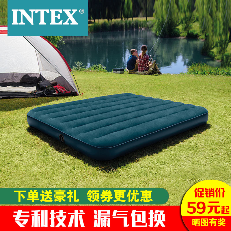 intex outdoor portable inflatable bed home inflatable mattress double ...